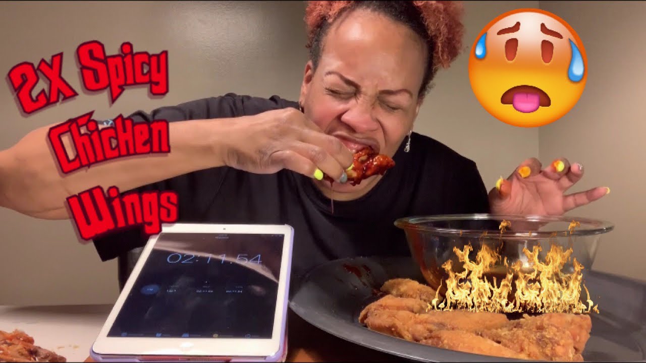 2X SPICY CHICKEN WING CHALLENGE | MUKBANG - YouTube