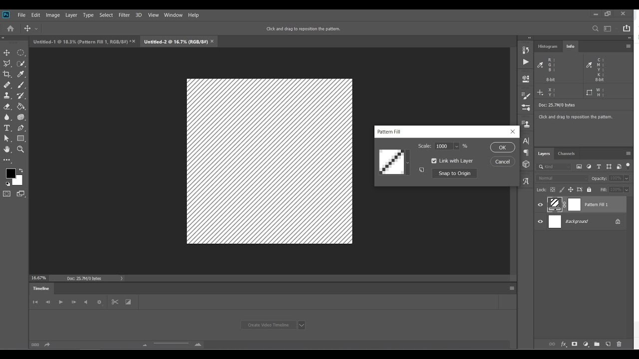 pattern fill adobe photoshop 2019 Perfect diagonal stripes quickly and ...