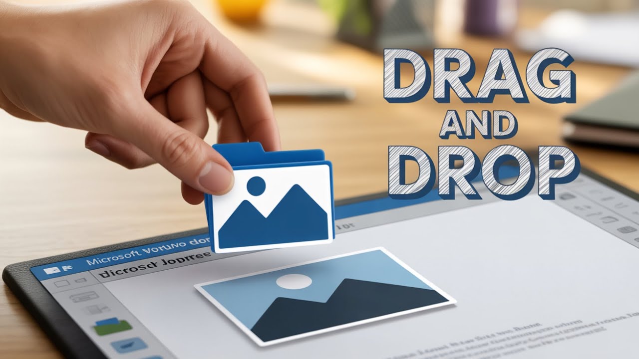 How to insert pictures in Microsoft Word || Drag and drop a picture ...