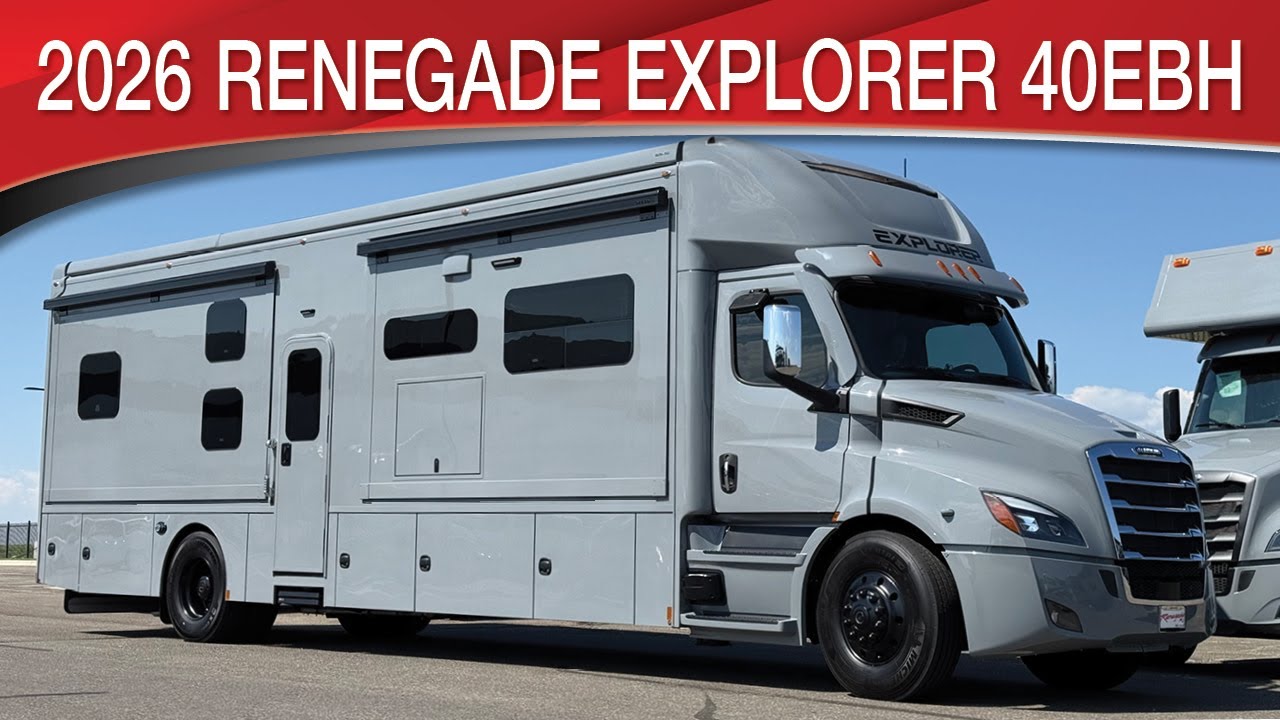 2026 Renegade Explorer 40EBH Monster Super C On Semi Truck Chassis @transwesttrucktrailerrvoff5922