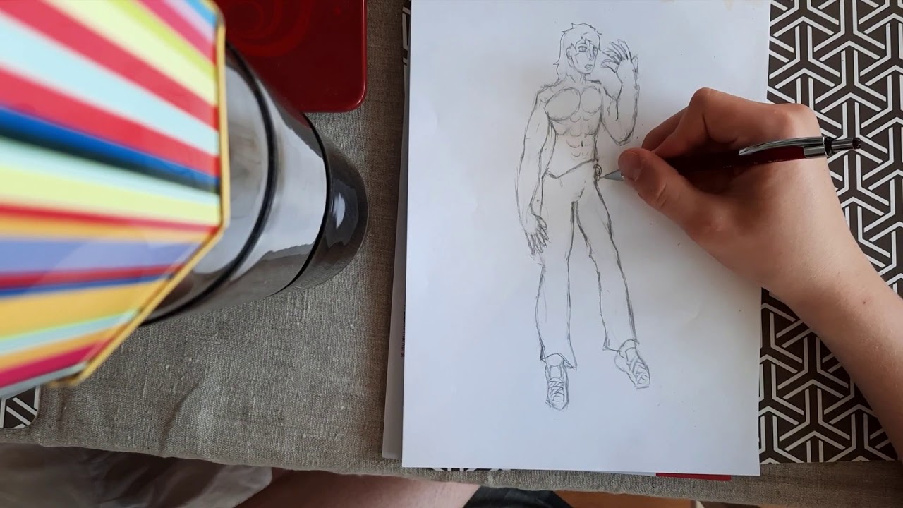 Drawing guy with new copic markers (Time-lapse) - YouTube