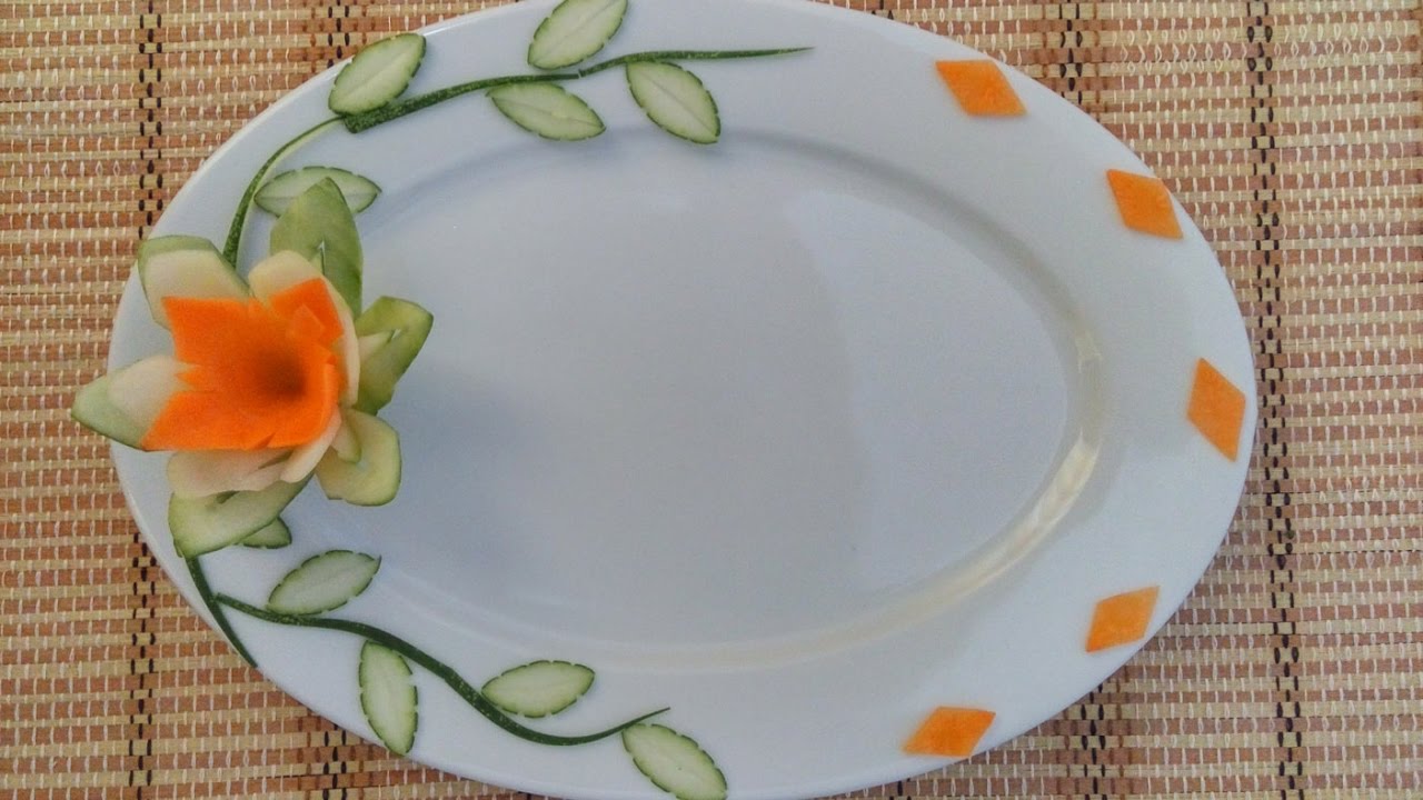 Vegetable Plate Decoration (11) || Vietnam Food Channel - YouTube