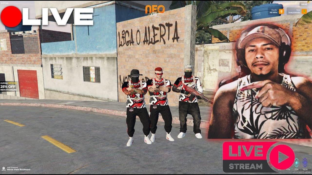 🔴LIVE ON FIVEM🔴 TA ON NO RP SERVIDOR DA NEO CITY - YouTube