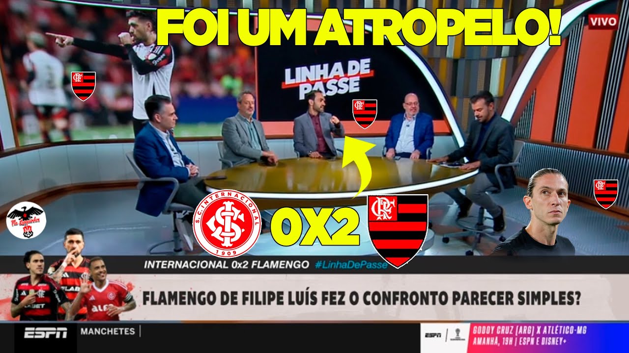 MENGÃO ELIMINA O INTER NO BEIRA RIO! INTERNACIONAL 0X2 FLAMENGO NA ...