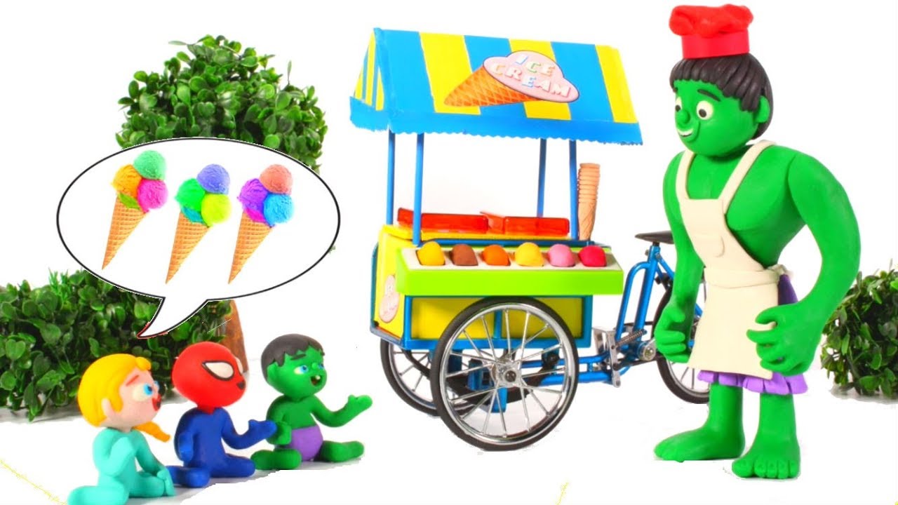 SUPERHERO BABIES SHARE ICE CREAMS SUPERHERO PLAY DOH CARTOONS FOR KIDS ...