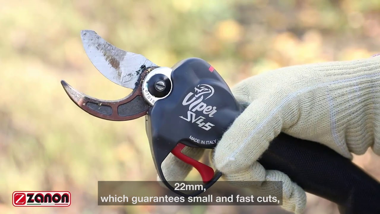 Electronic pruning shears VIPER SV 45 | ZANON - YouTube