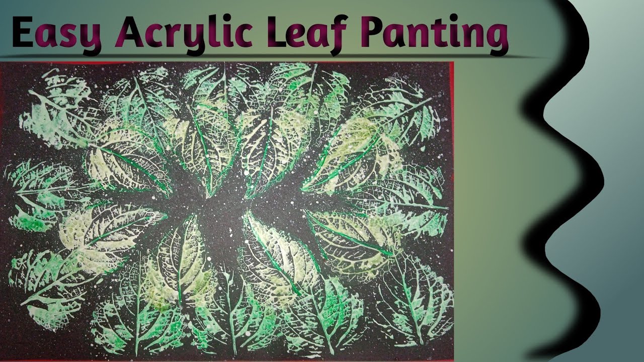 Easy Leaf Painting|| Easy Acrylic Leaf Painting|| Leaf Diy|| - YouTube