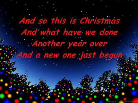 So This Is Christmas Lyrics((@)) - YouTube
