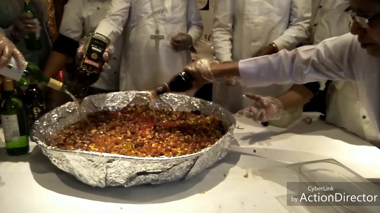 cake mixing at the quorum hotel mysore - YouTube