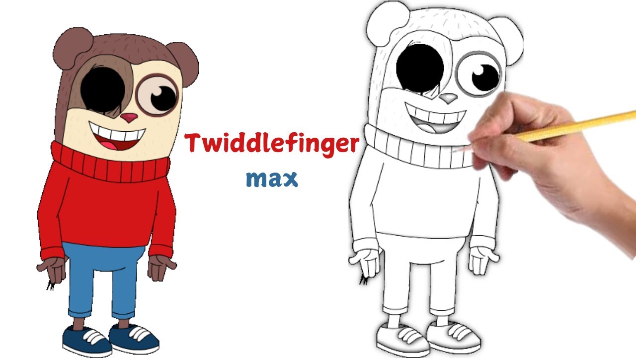 How to Draw Max the Monkey||fnf||Friday night funkin - YouTube