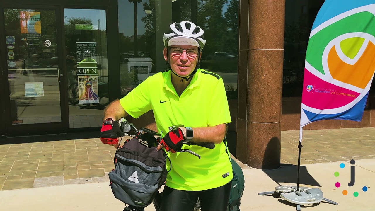 Cyclist from Abroad Loves the Falling Waters Trail in Jackson Michigan ...