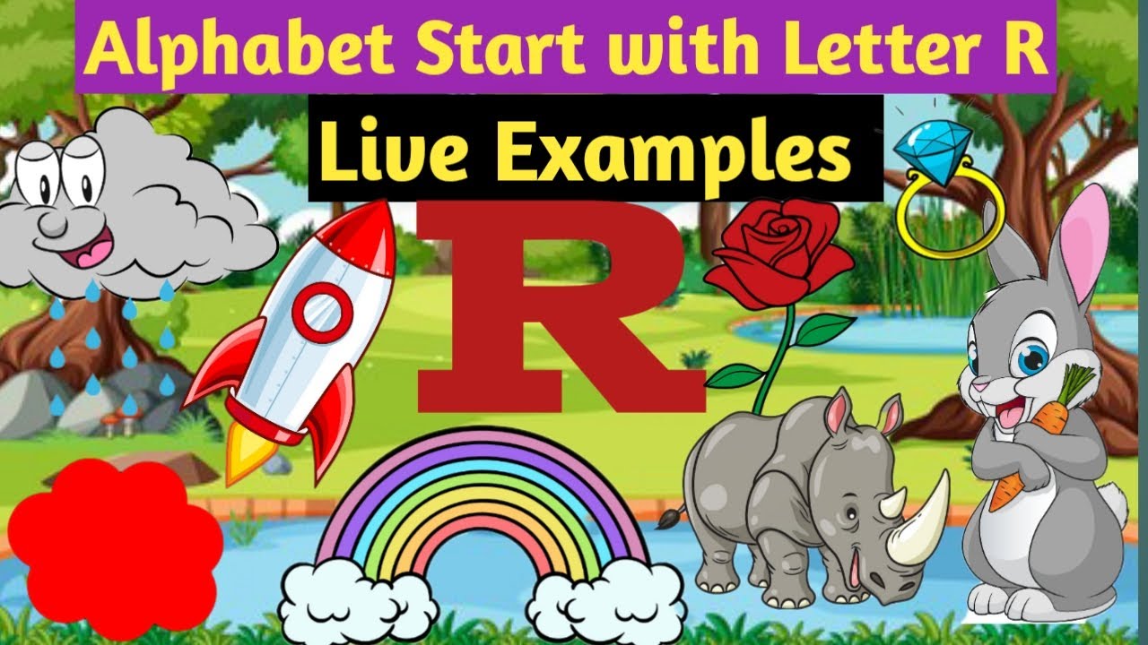 Learn alphabet R with Live Examples! Learn alphabet R! Learn ABC! - YouTube