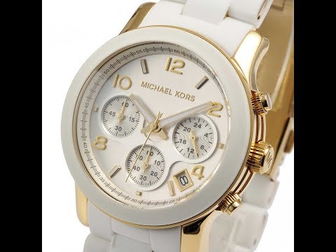 MICHAEL KORS WATCH MK5145 RUNWAY WHITE GOLD REVIEW マイケルコース 腕時計 ホワイト ...