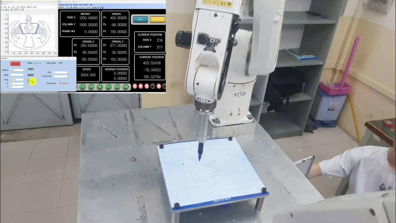 Application of 6-DOF robot arms in drawing - YouTube