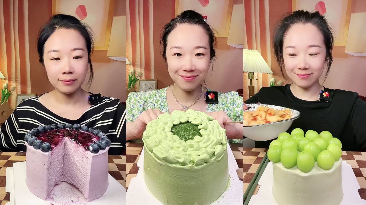 ASMR🍰Eat Matcha Thousand Layer Cake 🍰 (soft and waxy sound) 크림 케ց 먹방 ...