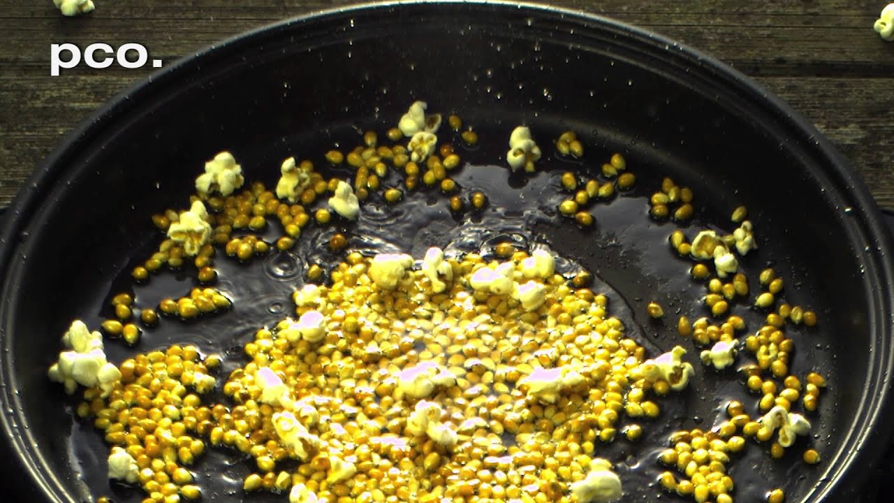 popcorn in slow motion - YouTube