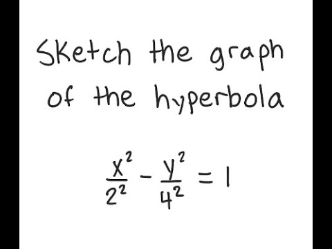 Hyperbolas: Graph the hyperbola x^2 / 2^2 - y^2 / 4^2 = 1 - YouTube