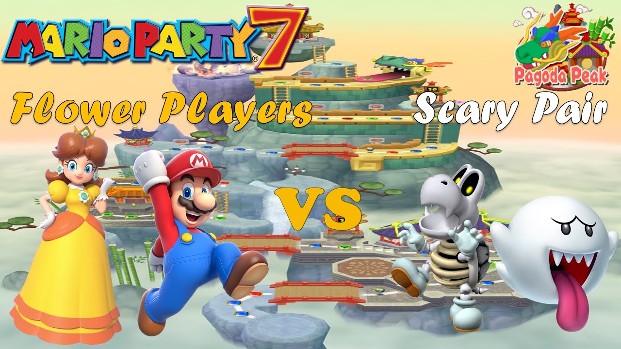Mario Party 7 - Daisy & Mario vs Boo & Dry Bones - Pagoda Peak - YouTube