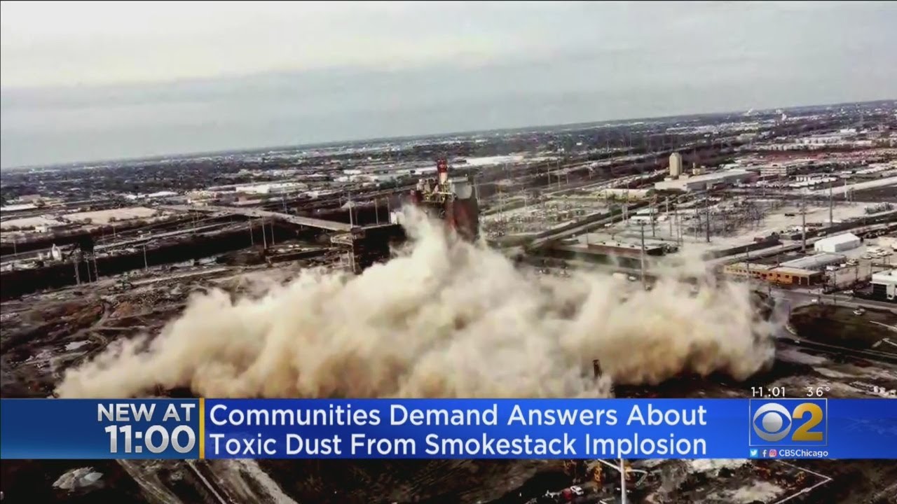 Community Demands Answers About Smokestack Demolition Gone Wrong - YouTube