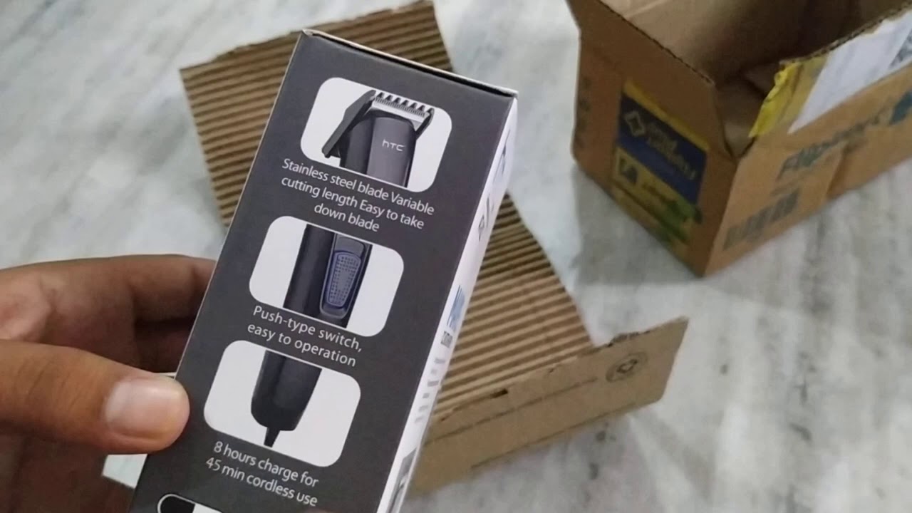 HTC AT-522 trimmer shaving unboxing and review - YouTube