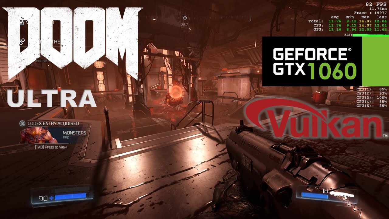 GTX 1060 | DOOM [FX 6350] Vulkan API - YouTube