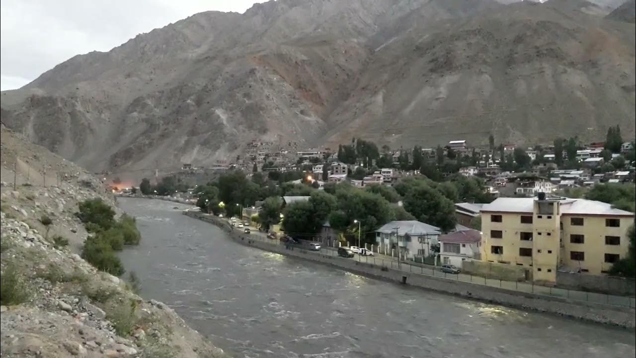 Kargil town, Ladakh seen from across the Suru River. - YouTube