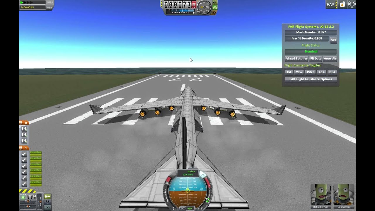 KSP - JR-45 Growler Super Heavy long range plane. - YouTube