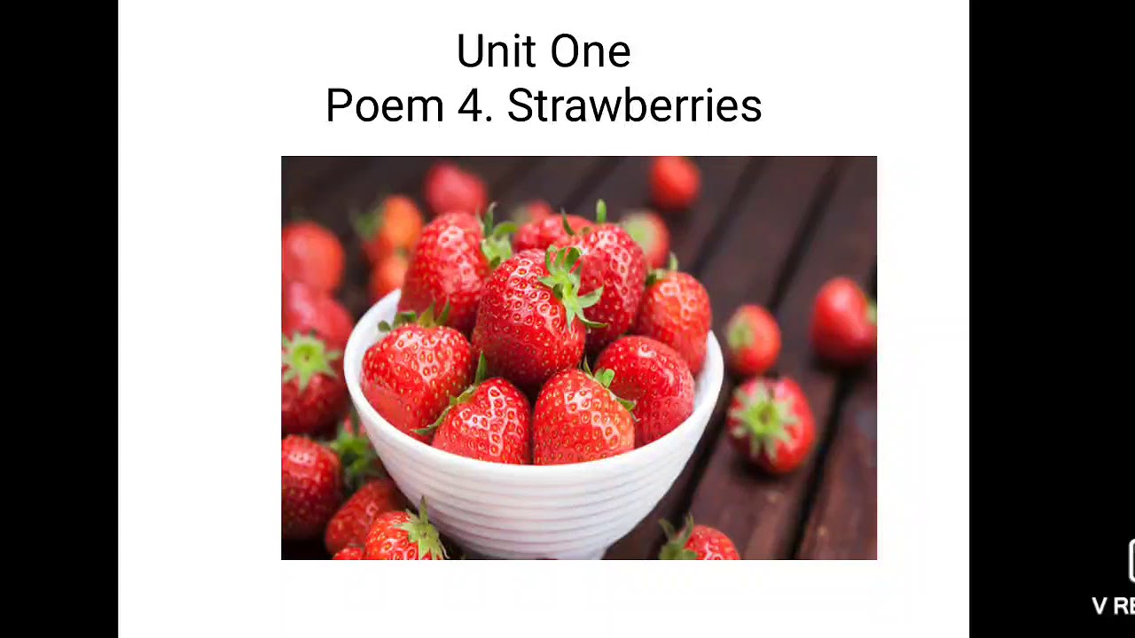Std:V: English: Poem 4:Strawberries. - YouTube