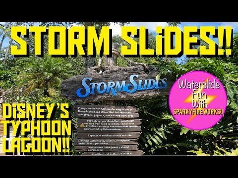 Storm slides!! disneys typhoon lagoon!! - YouTube