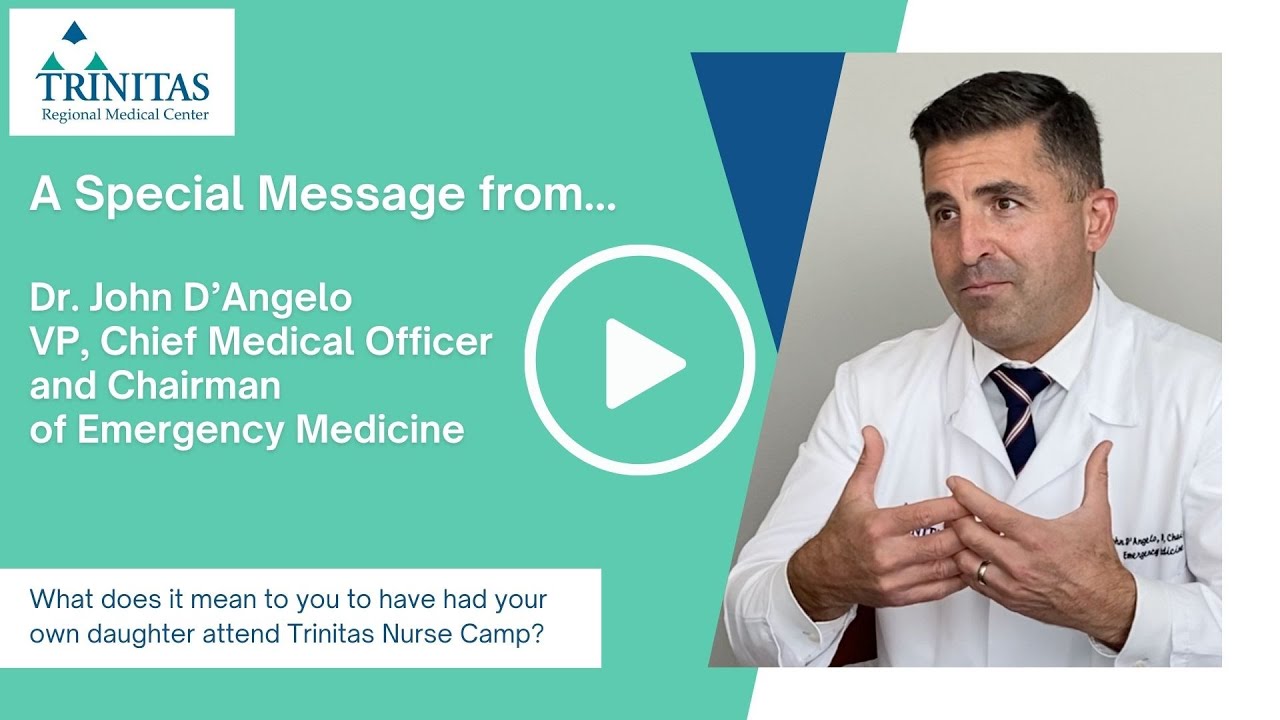 A special message from Dr. D'Angelo on Trinitas Nurse Camp - YouTube