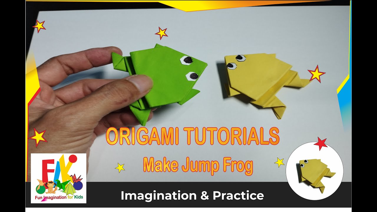 Origami Tutorials | Make Jump Frog | Imagination and Practice - YouTube