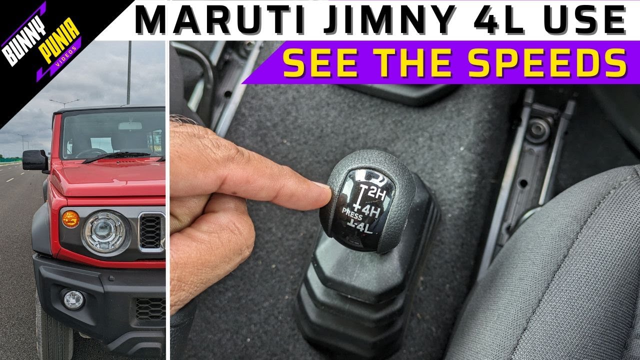 Maruti Jimny 4WD Low Ratio Speeds || How to use 4x4 Low 4L Lever ...