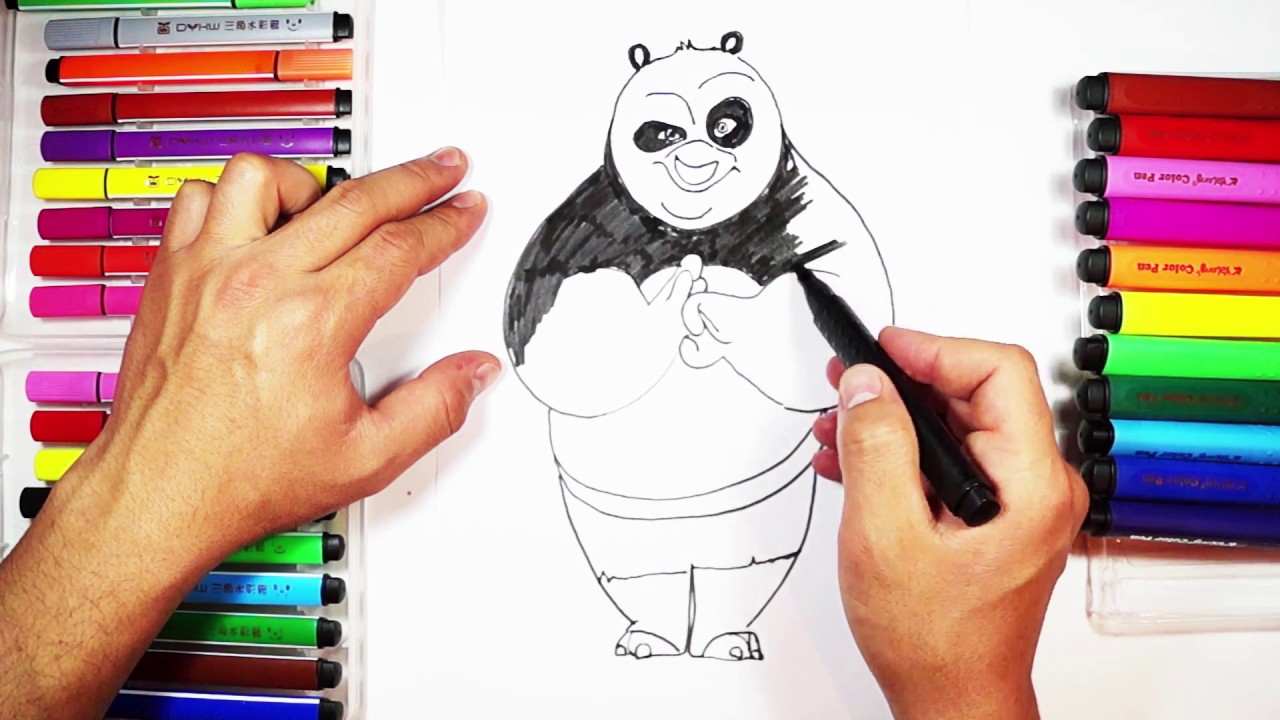 Po - How to Draw and Paint Po from "Kung Fu Panda" - YouTube