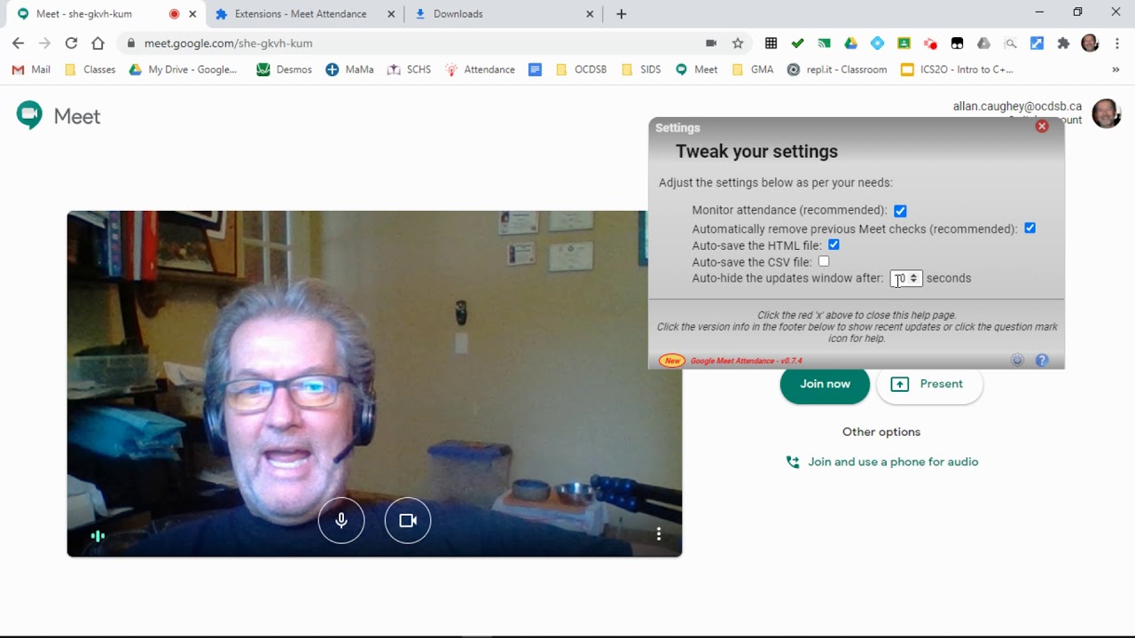 Google Meet Attendance Updates (v0.7.4) - YouTube