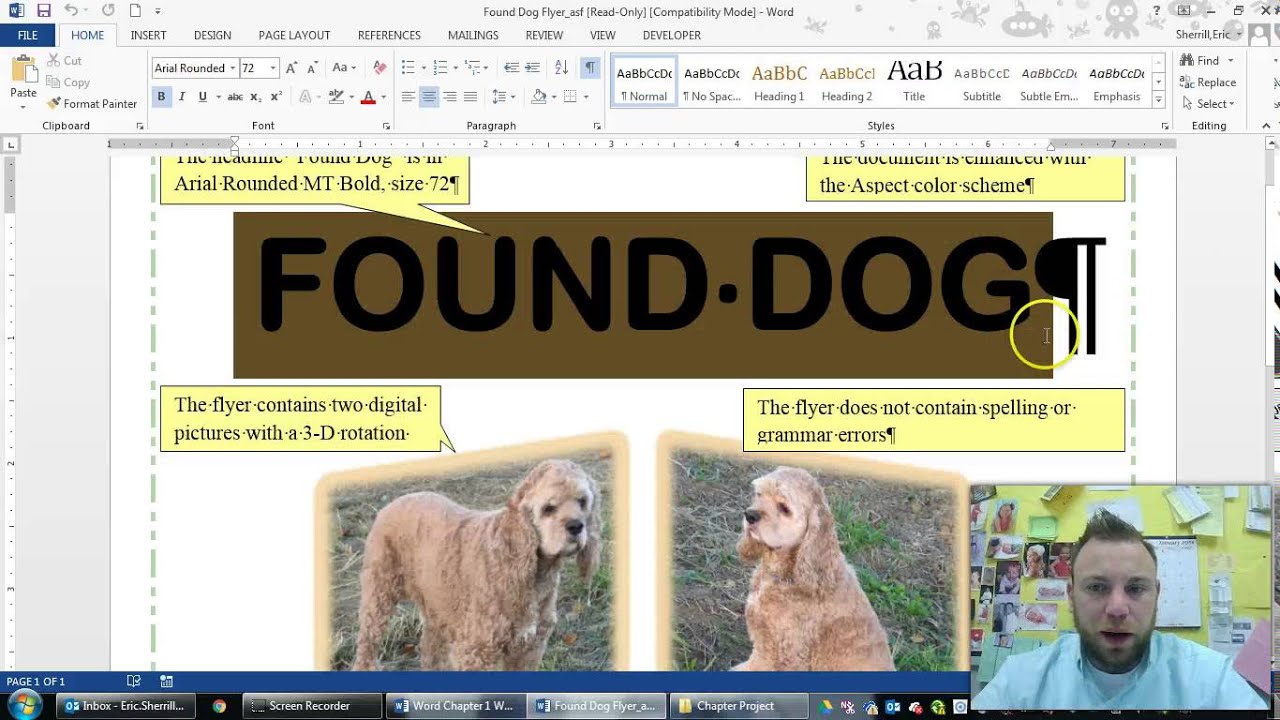 Word Chapter 1 Walkthrough - YouTube