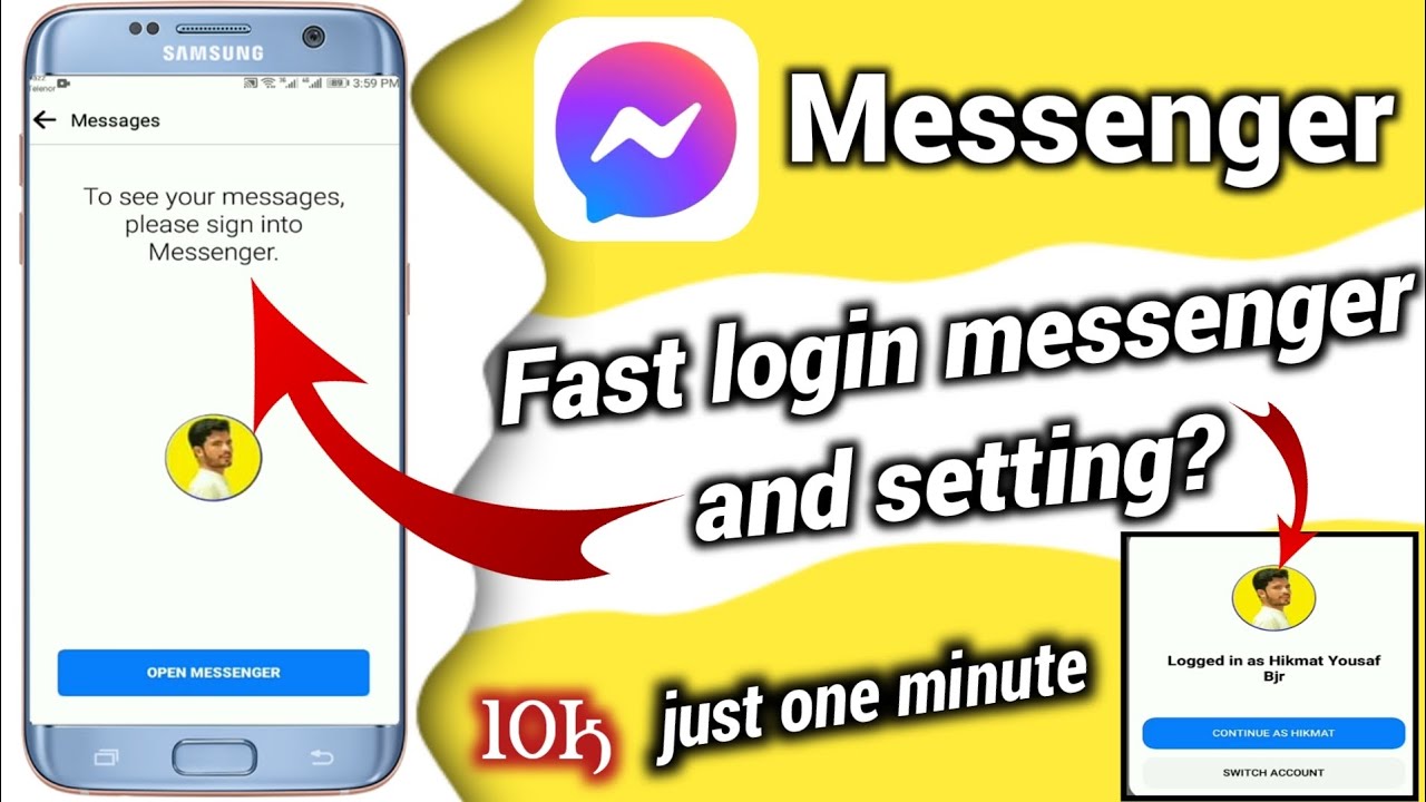 How to Messenger Fast Login || Facebook Messenger Login Settings ...