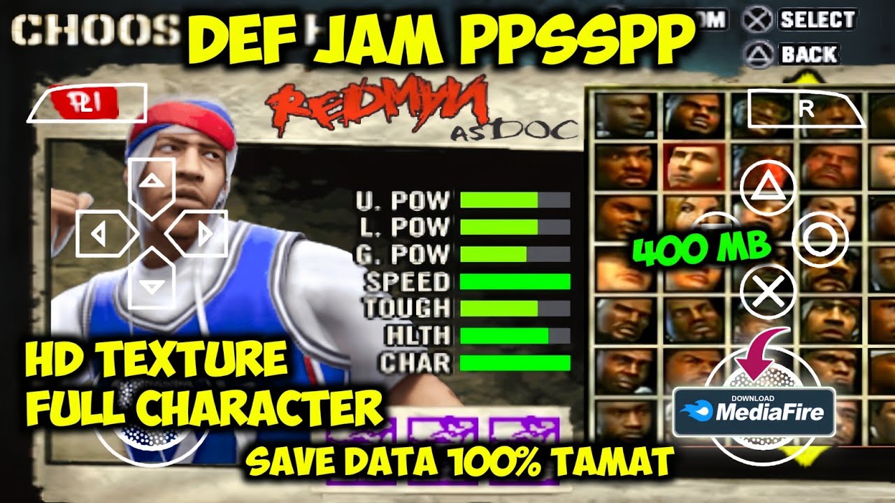 Game DEF JAM FIGHT FOR NY PPSSPP Android Offline | Unlock All Character - YouTube