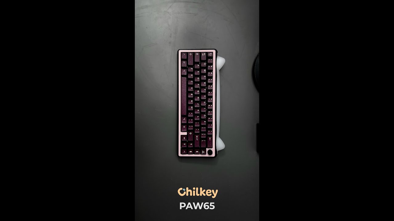 PAW65 with Snow Grape Switch and PBTFans Vior - YouTube