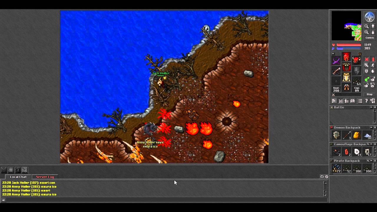 Tibia - Dica de Hunt para Mage e Paladino com Blocker [Hellspawn de Yalahar] - YouTube