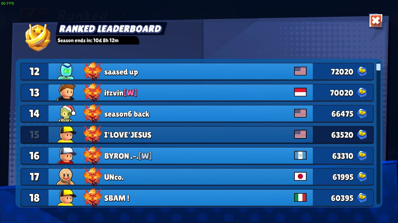 #15 ranked stumble guys live (Portuguese/English) - YouTube