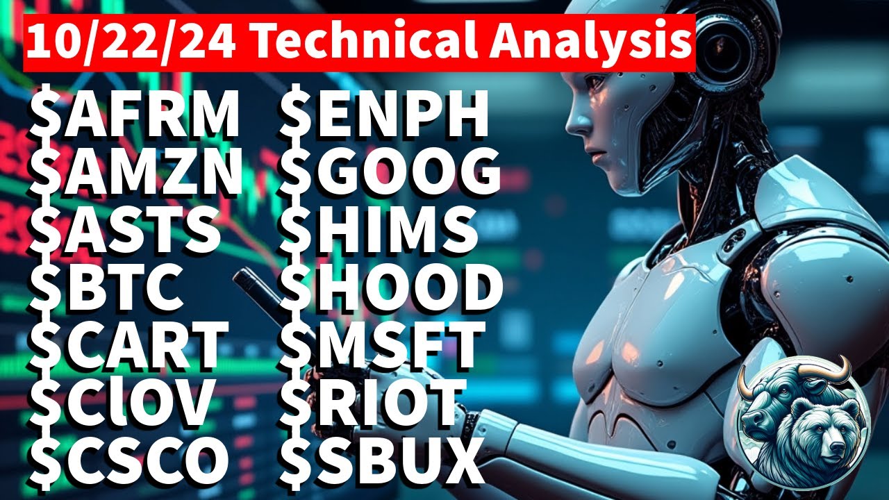 Technical Analysis $AFRM $AMZN $ASTS $BTC $CART $CLOV $CSCO $ENPH $GOOG $HIMS $HOOD $MSFT $RIOT ...