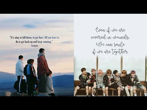 Famous BTS Qoutes that make you feel better|BTS Qoutes of Life||~ - YouTube