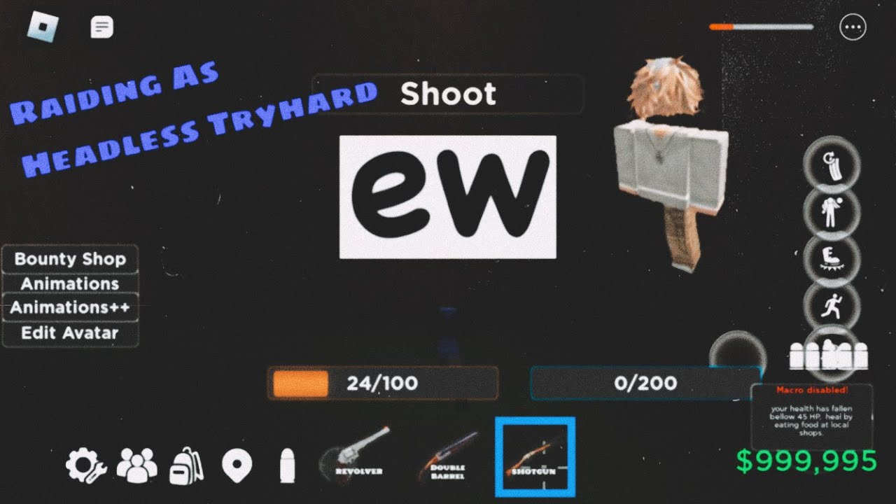 Raiding (Da Hood As headless tryhard) (goes wrong) ( Join EWBest clan ...