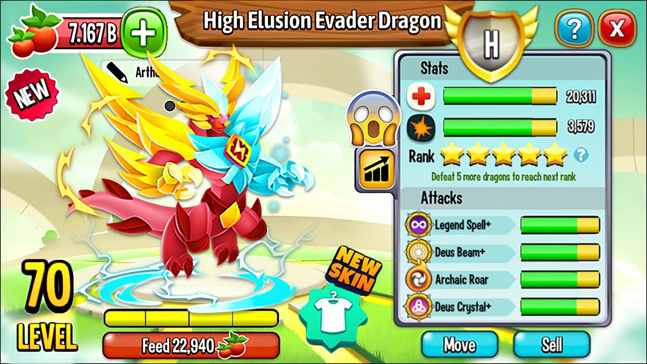 Dragon City: High Elusion Evader Dragon, NEW HEROIC | EXCLUSIVE DRAGON ...