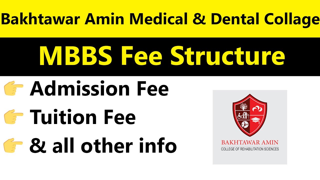 Bakhtawar Amin Medical & Dental College MBBS Fee Structure 2024 ...