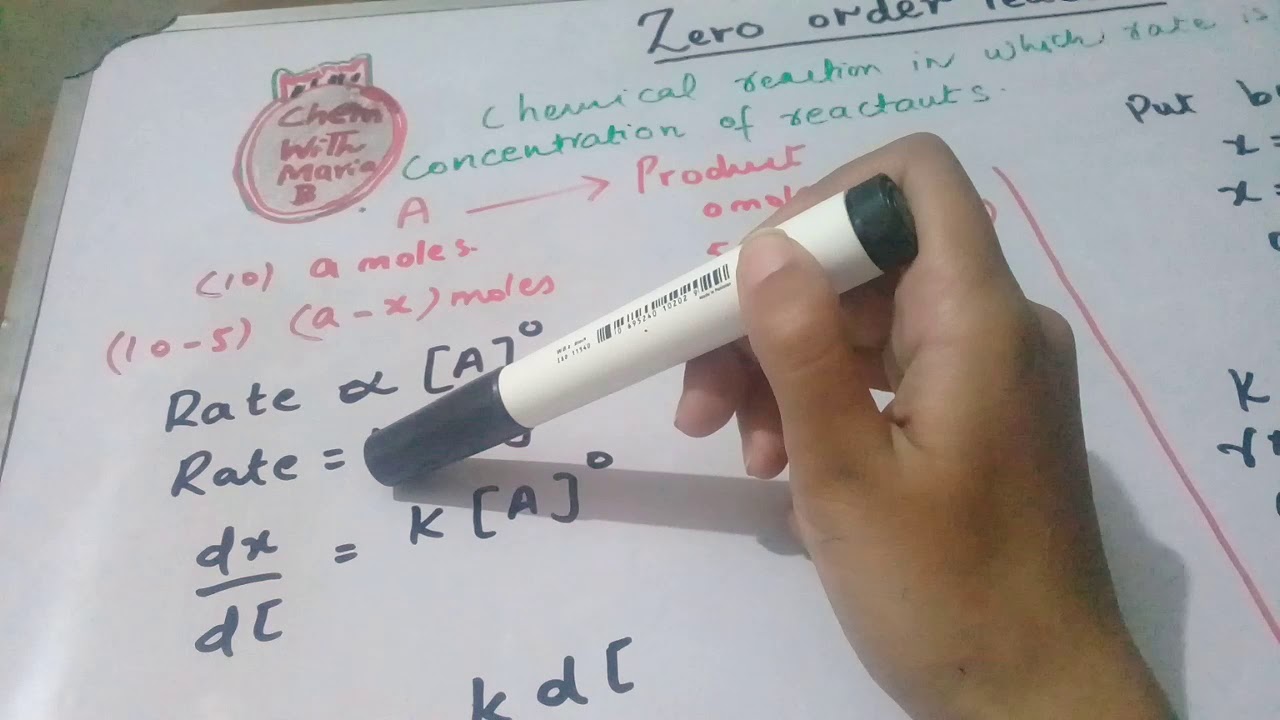 Lec.2. Zero order rxn with derivation and examples - YouTube