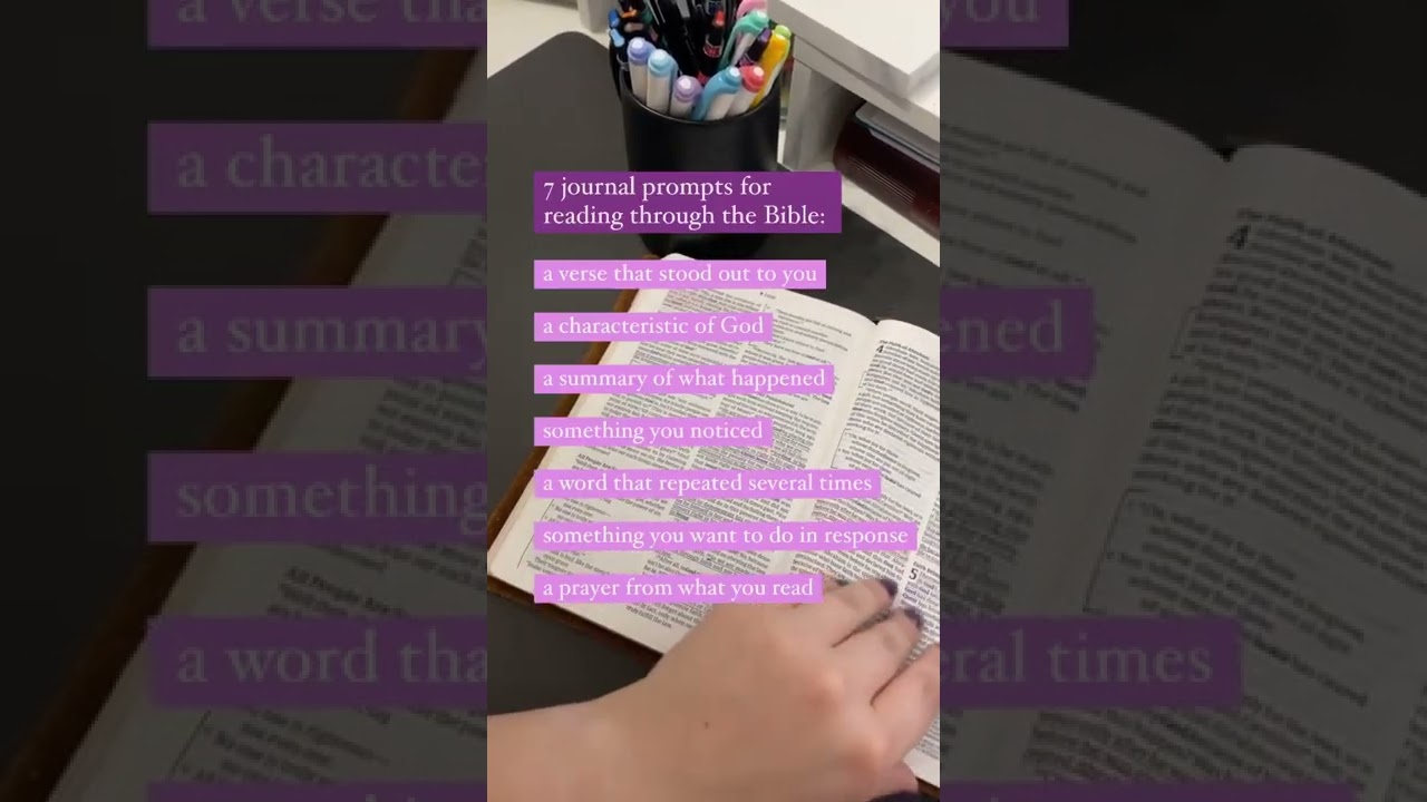 7 Journal Prompts for Reading Through the Bible - YouTube