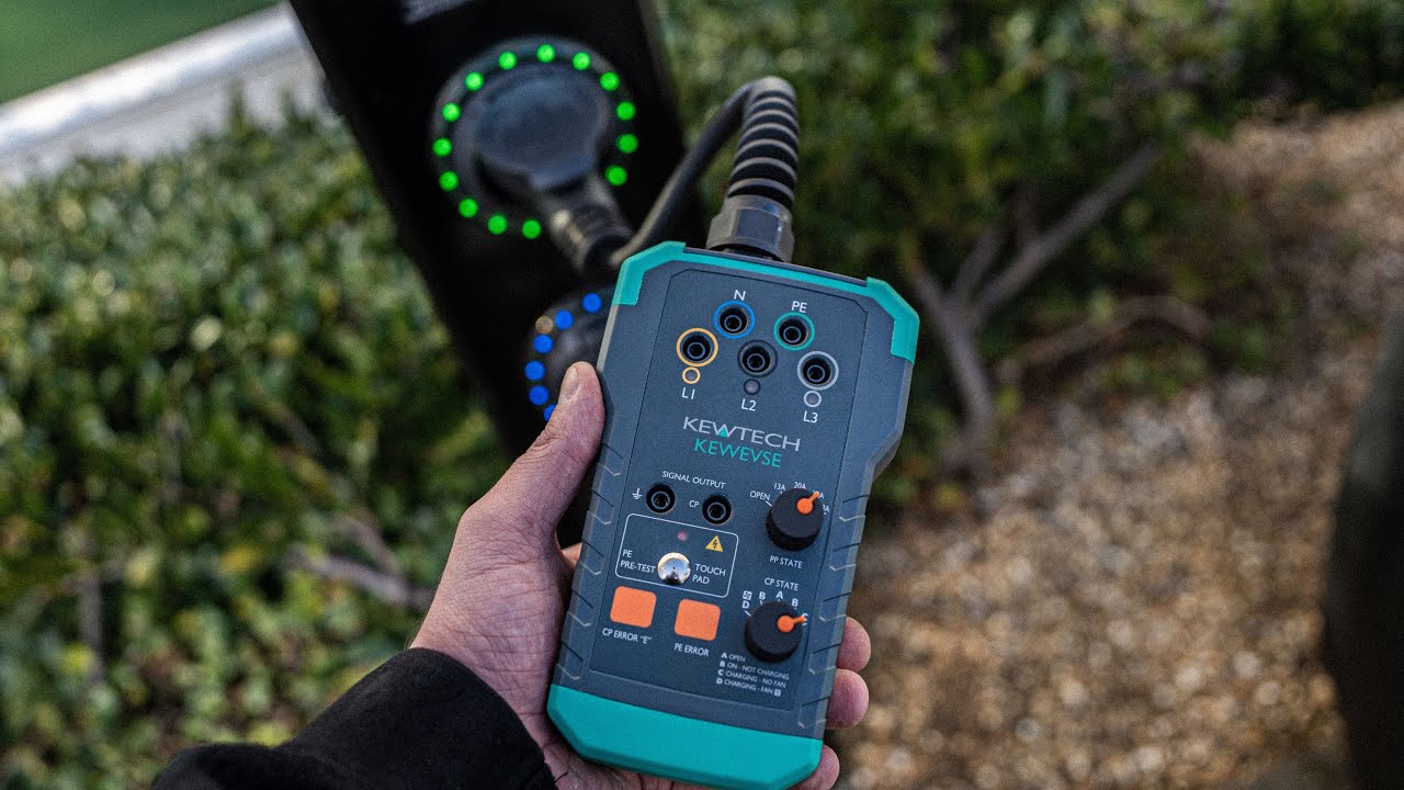 Commercial EV charger testing - YouTube