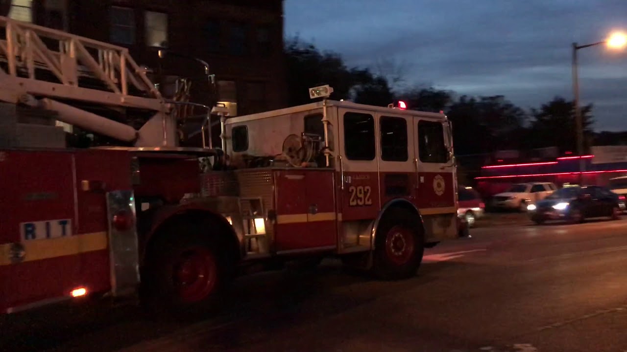 PHILADELPHIA FIRE DEPARTMENT LADDER 6, USING SPARE LADDER 292 ...