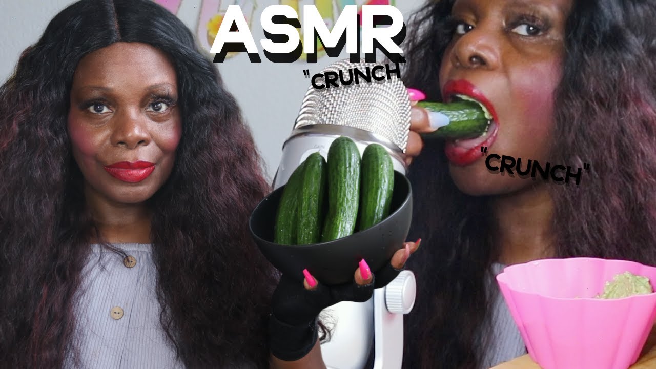WHOLE CUCUMBER HOME MADE DIP ASMR EATING SOUNDS - YouTube
